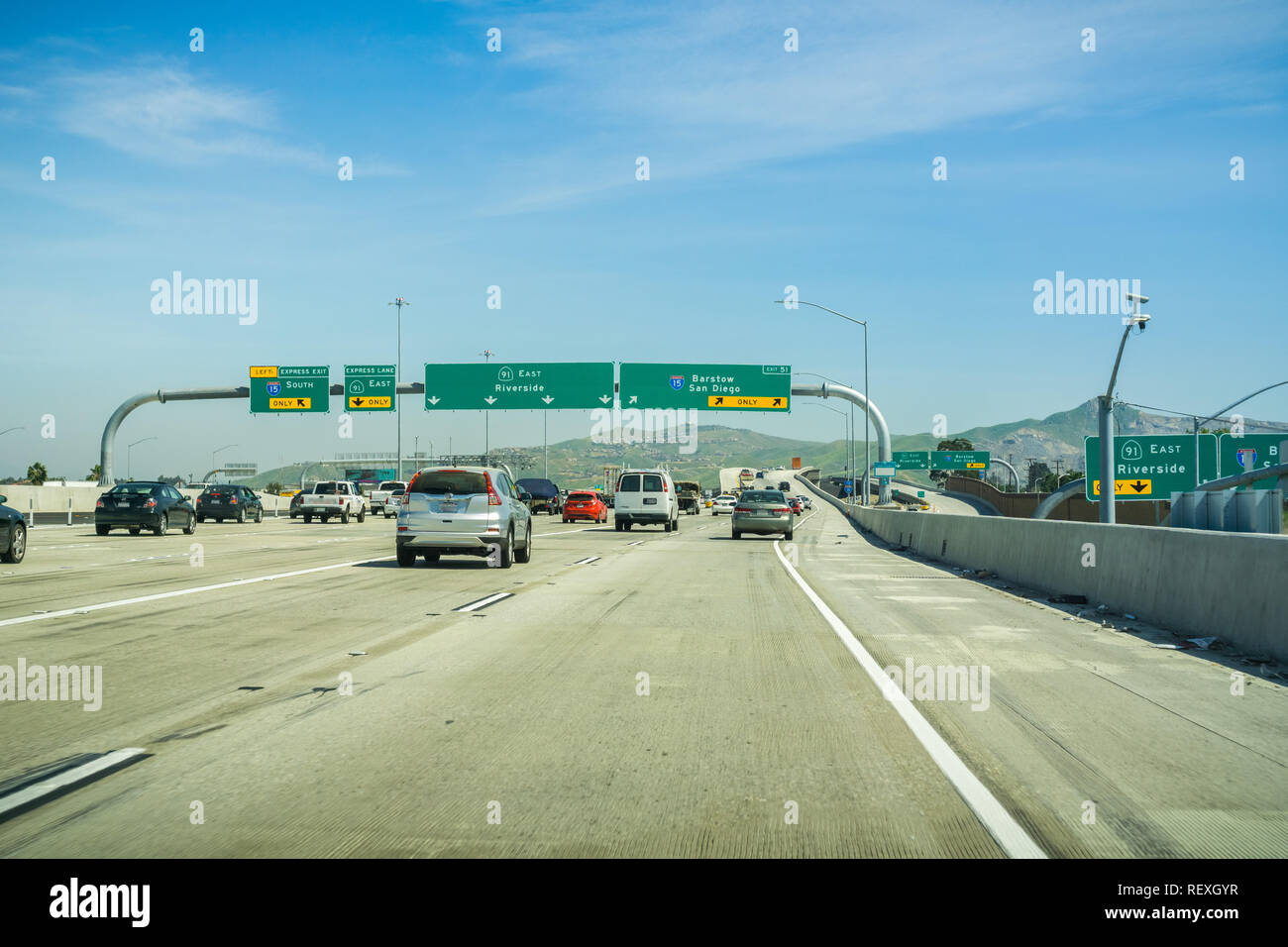 Los angeles freeway signs hi-res stock photography and images - Alamy