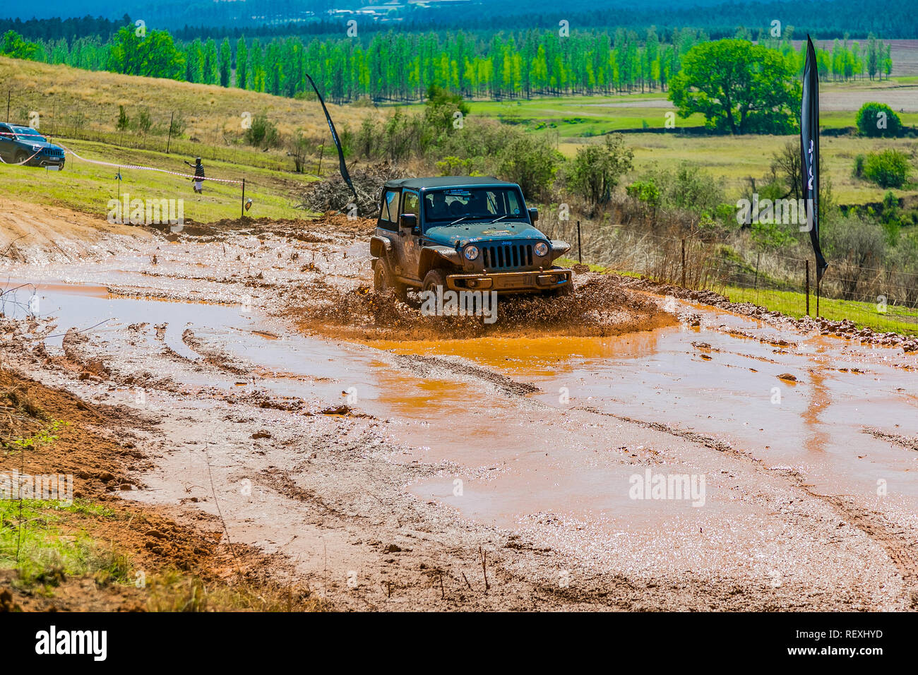 Harrismith, South Africa - October 02 2015: 4x4 Mud Driver Training at ...