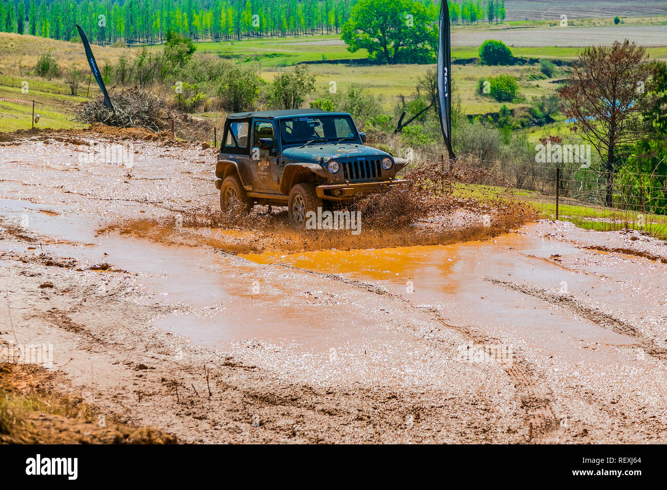 Harrismith, South Africa - October 02 2015: 4x4 Mud Driver Training at ...