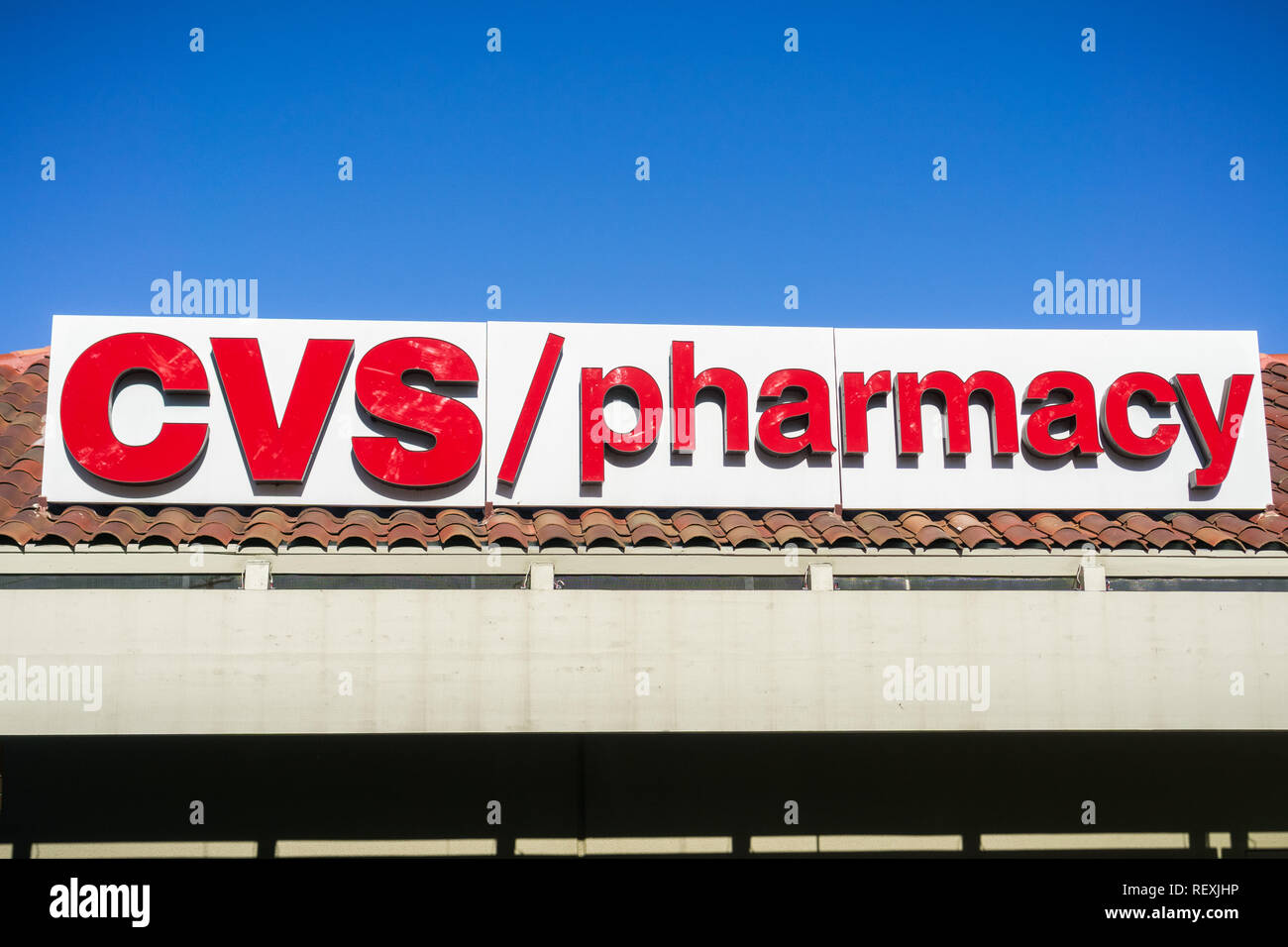 December 4, 2017 Sunnyvale/CA/USA - CVS / pharmacy logo above the ...
