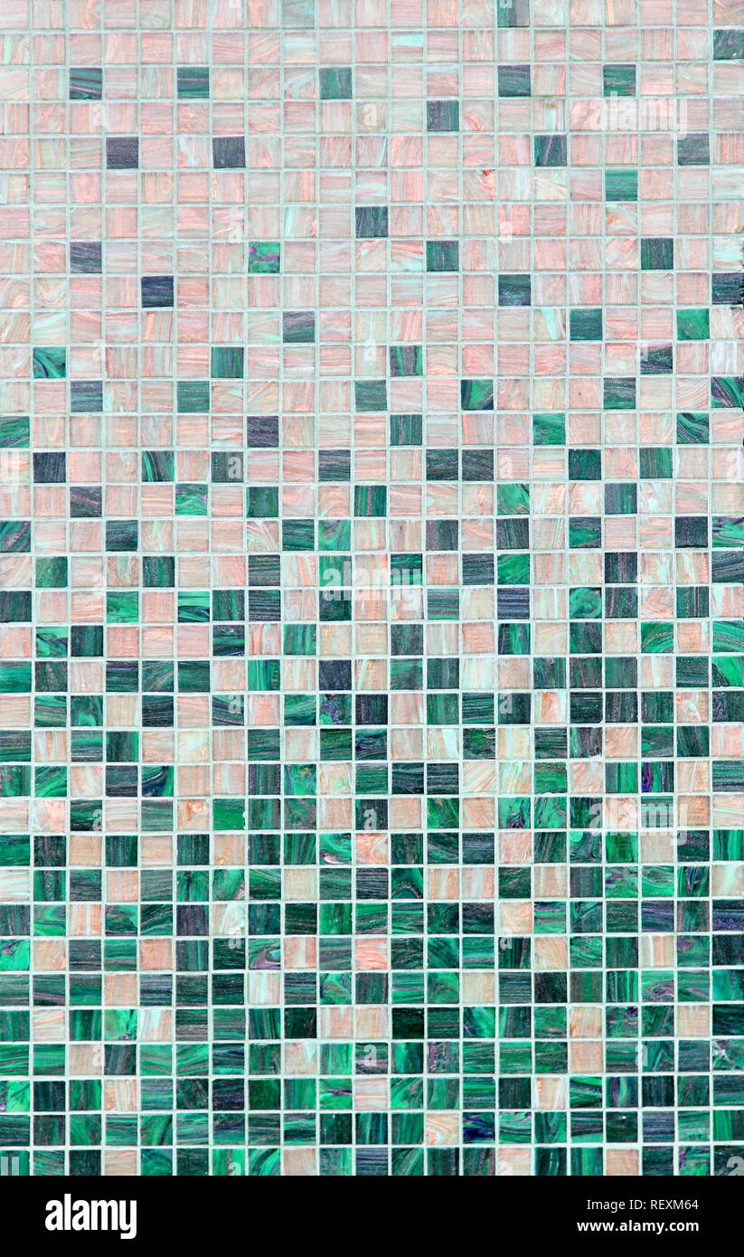 Small square mosaic style tiles at wall Stock Photo - Alamy