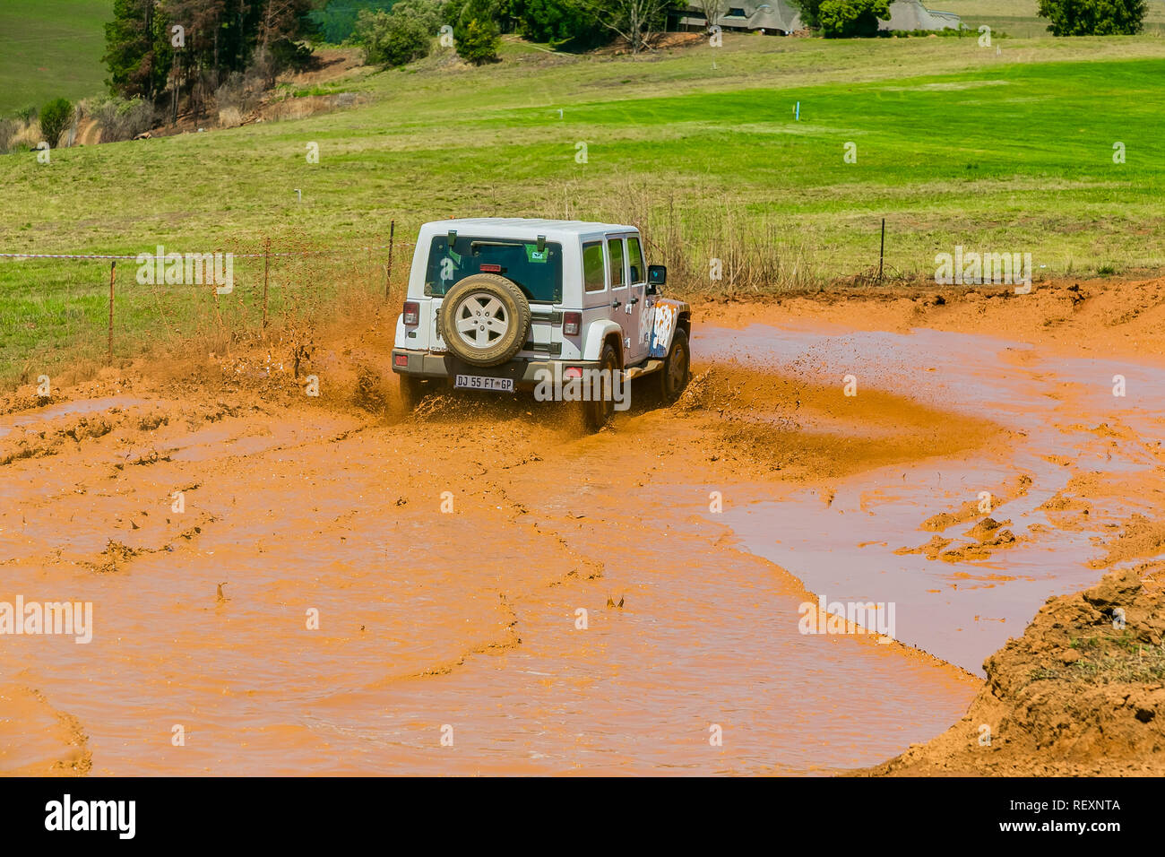 Harrismith, South Africa - October 02 2015: 4x4 Mud Driver Training at ...