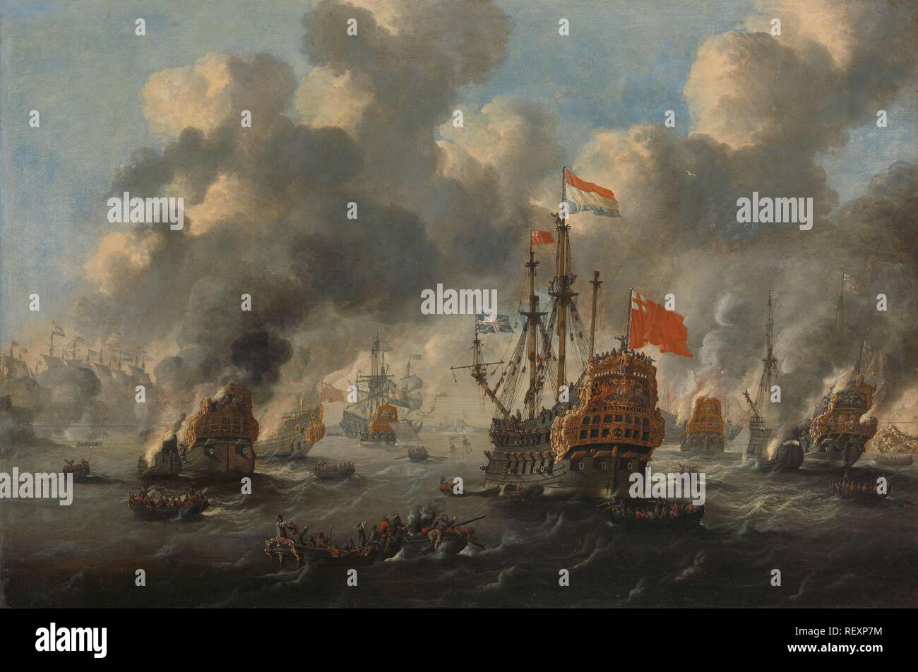 Burning of the English Fleet at Chatham, 20 June 1667 (Raid on the ...