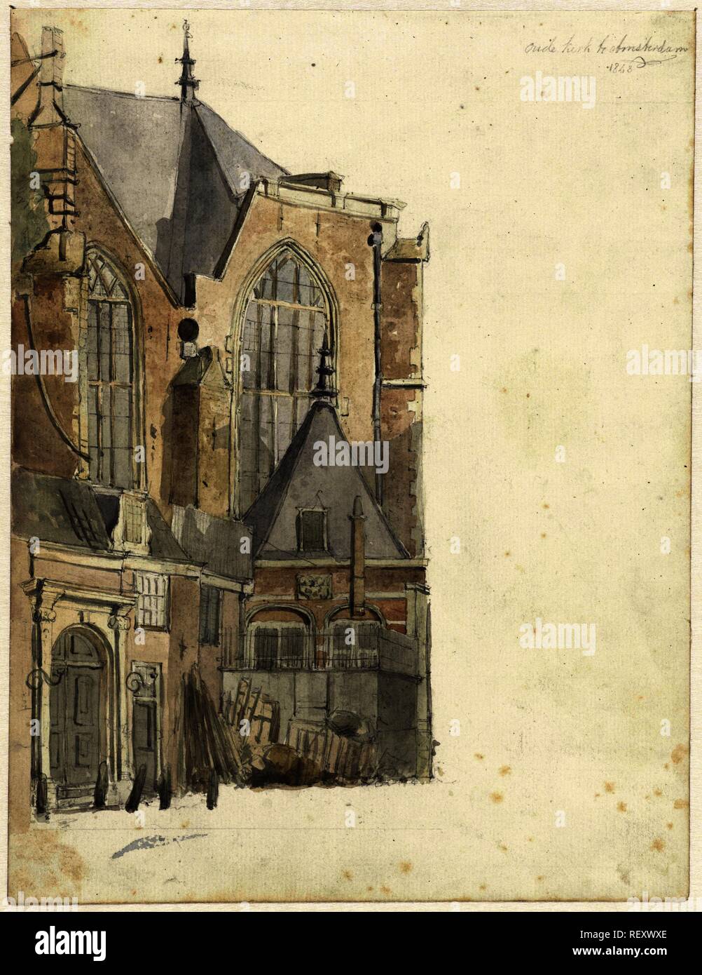 The Oude Kerk in Amsterdam. Draughtsman: Johan Adolph Rust. Dating ...
