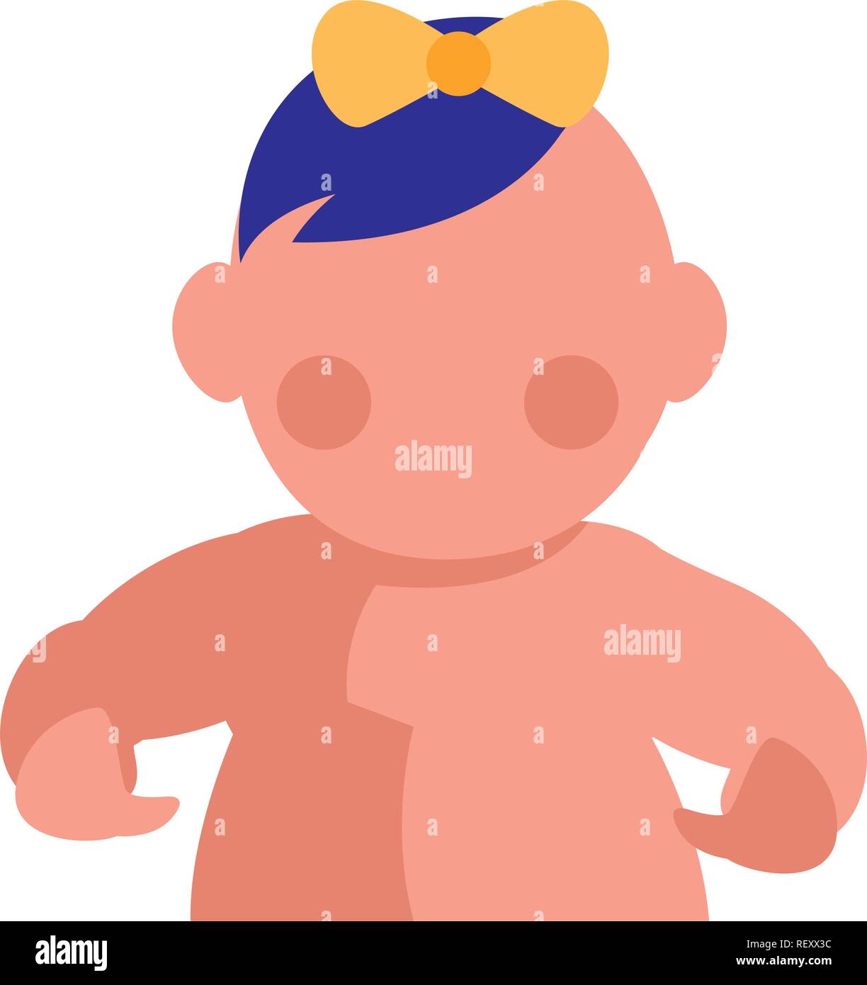 cute little girl baby character vector illustration design Stock Vector ...