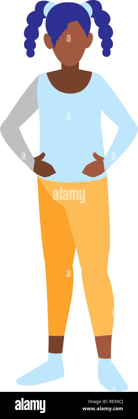 beautiful little black girl character vector illustration design Stock ...