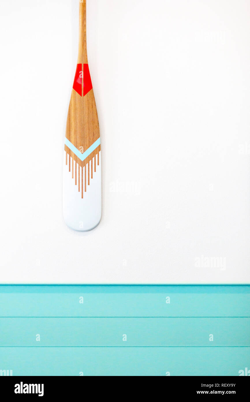 Paddle Board Home Decor on White Background Stock Photo - Alamy