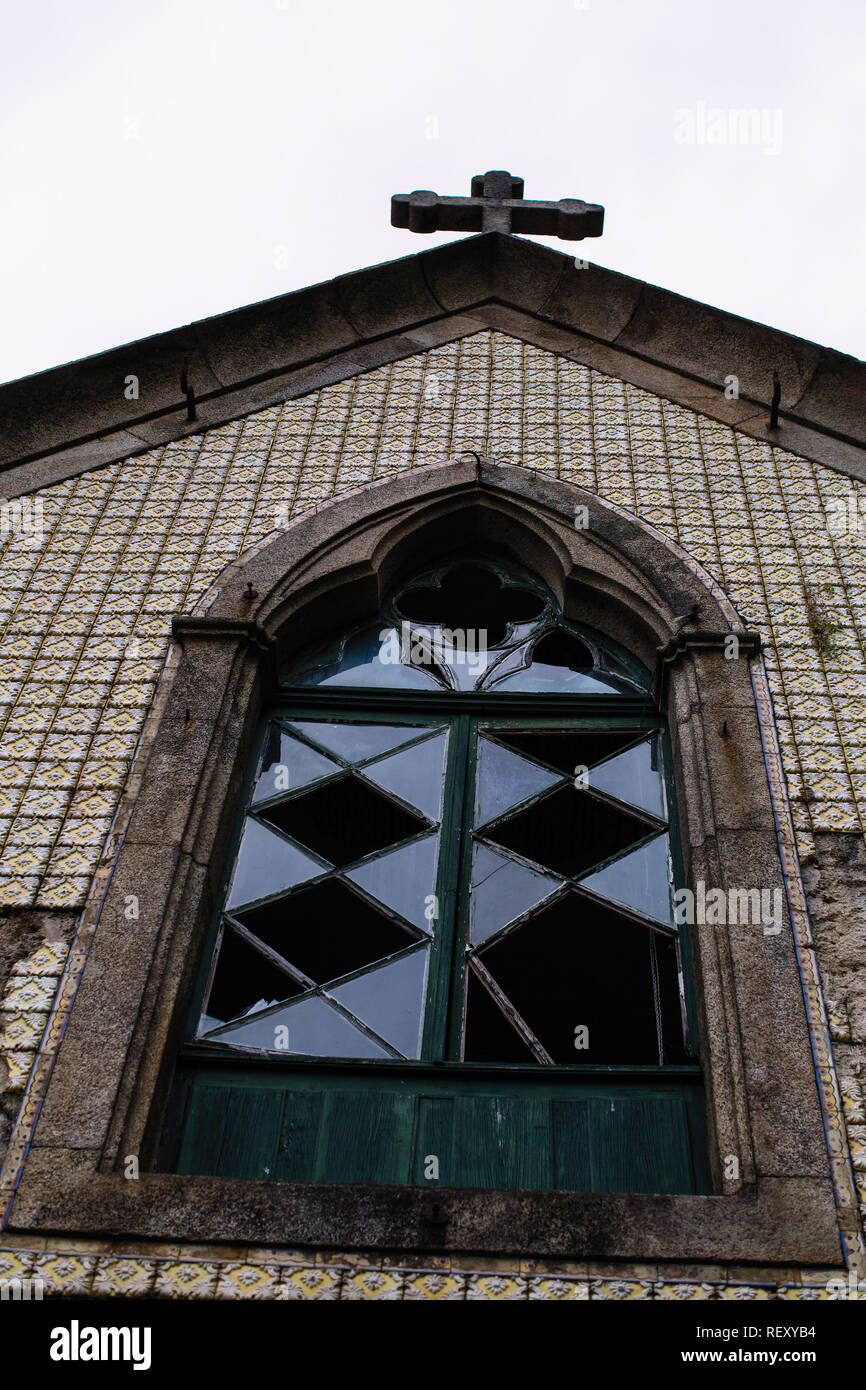 Broken church windows hi-res stock photography and images - Alamy
