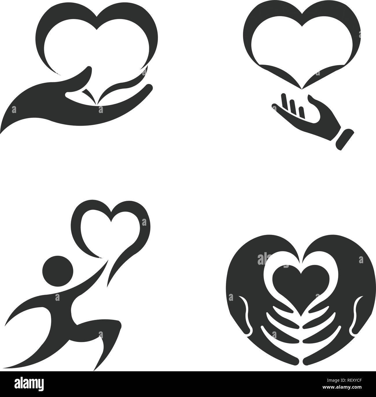 Caring hands white background Stock Vector Images - Alamy