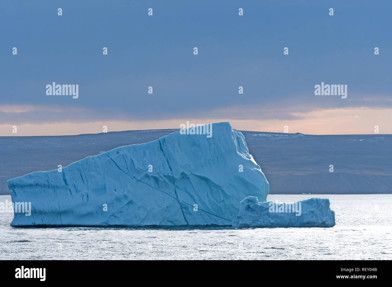 Iceberg in the Twilight near Cape Dyer on Baffin Island in the High ...