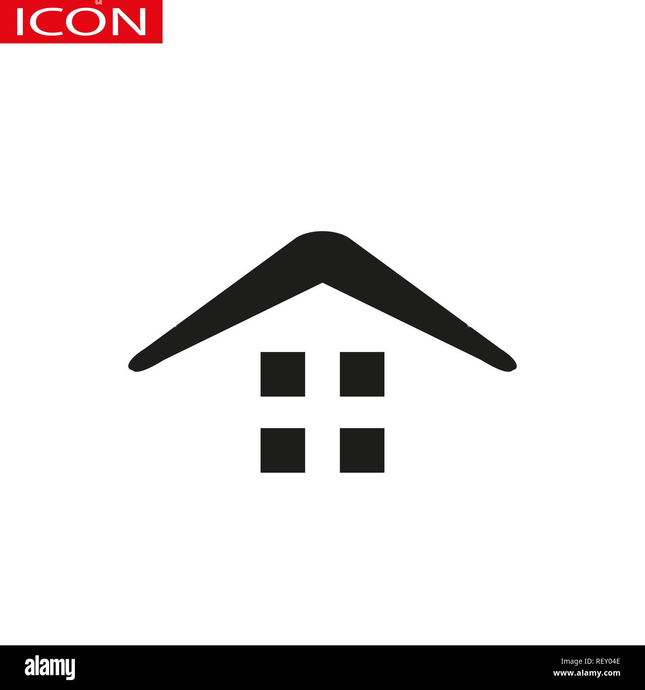 Small house. Icon Vector. Simple flat symbol. Illustration pictogram ...