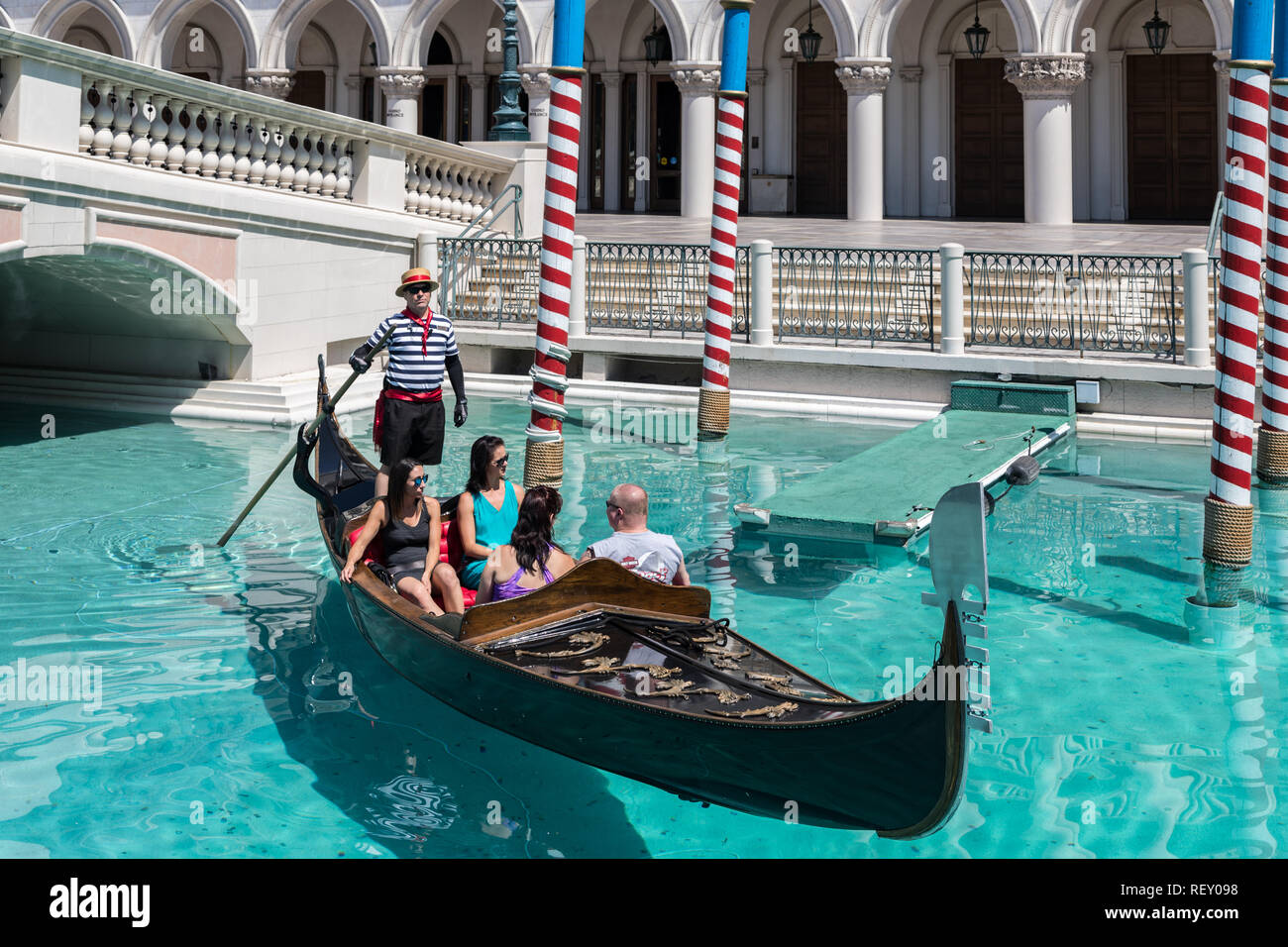 Las Vegas, Nevada, USA - September 1, 2017: Tourists enjoying ride in ...