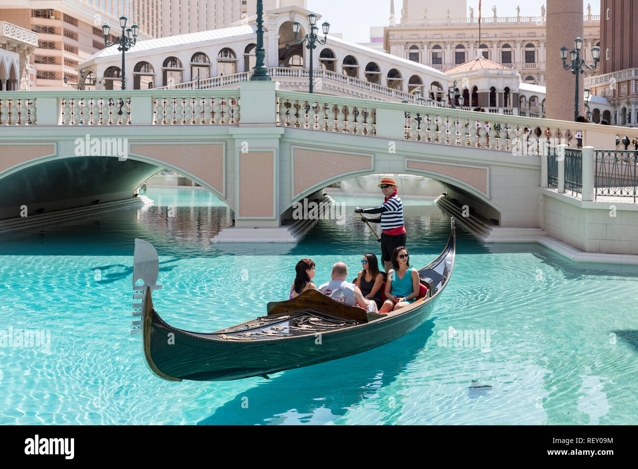 Las Vegas, Nevada, USA - September 1, 2017: Tourists enjoying ride in ...