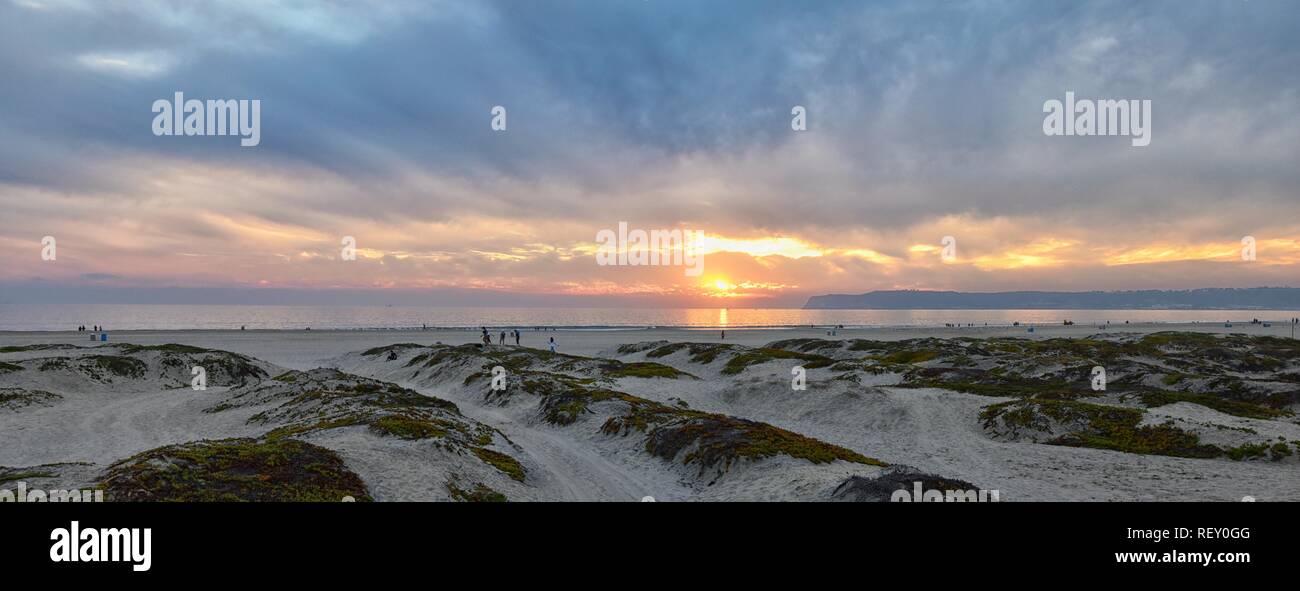 Coronado Beach in San Diego by the Historic Hotel del Coronado, at ...