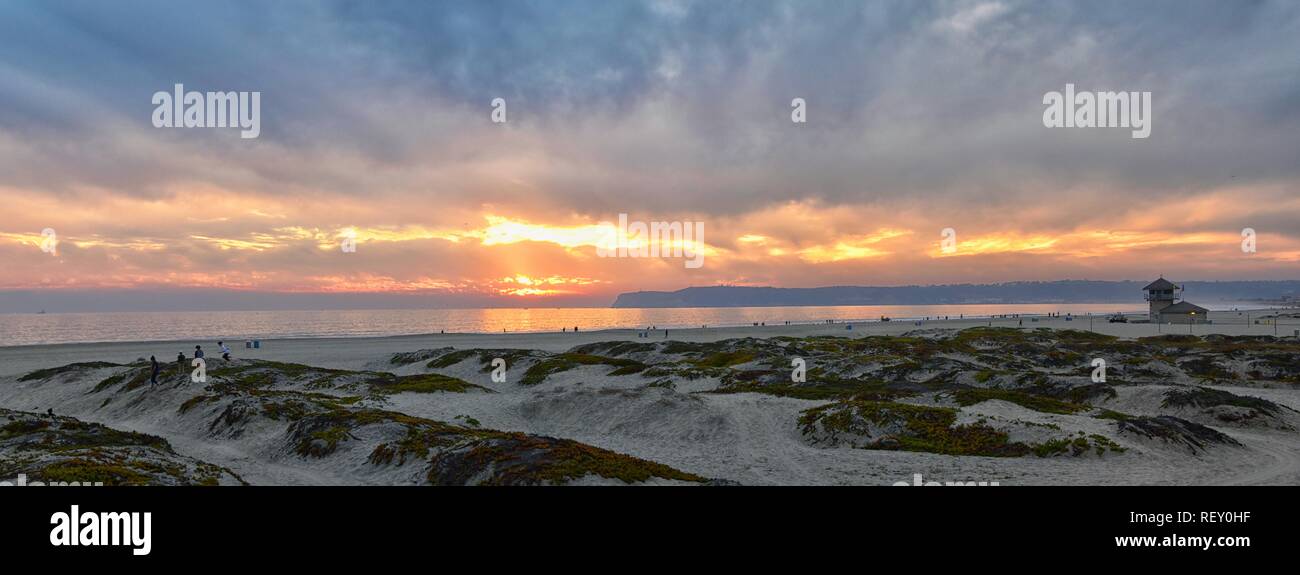 Coronado Beach in San Diego by the Historic Hotel del Coronado, at ...