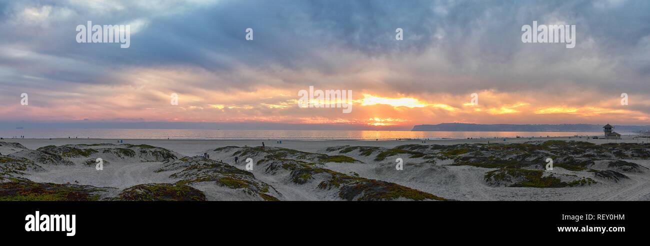 Coronado Beach in San Diego by the Historic Hotel del Coronado, at ...
