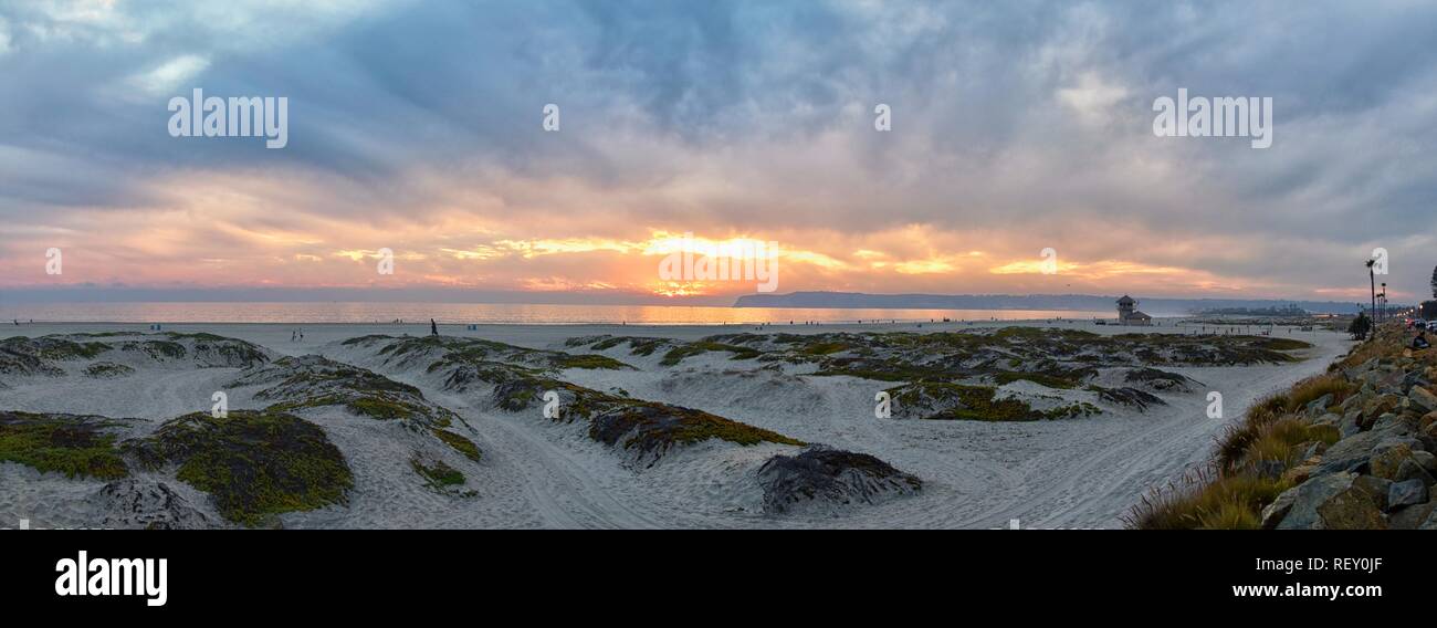 Coronado Beach in San Diego by the Historic Hotel del Coronado, at ...