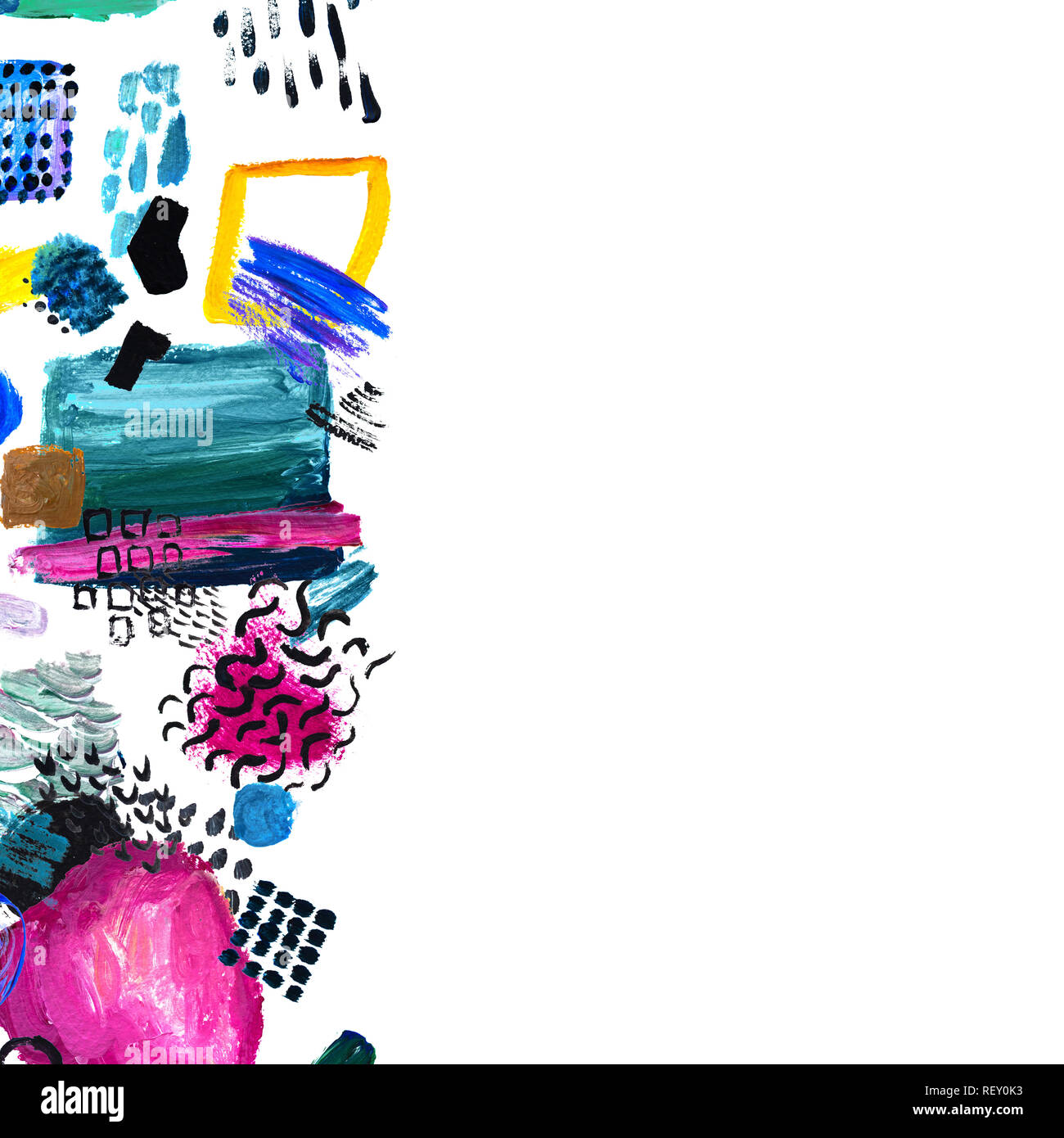 Hand drawn border and place for your text Stock Photo - Alamy