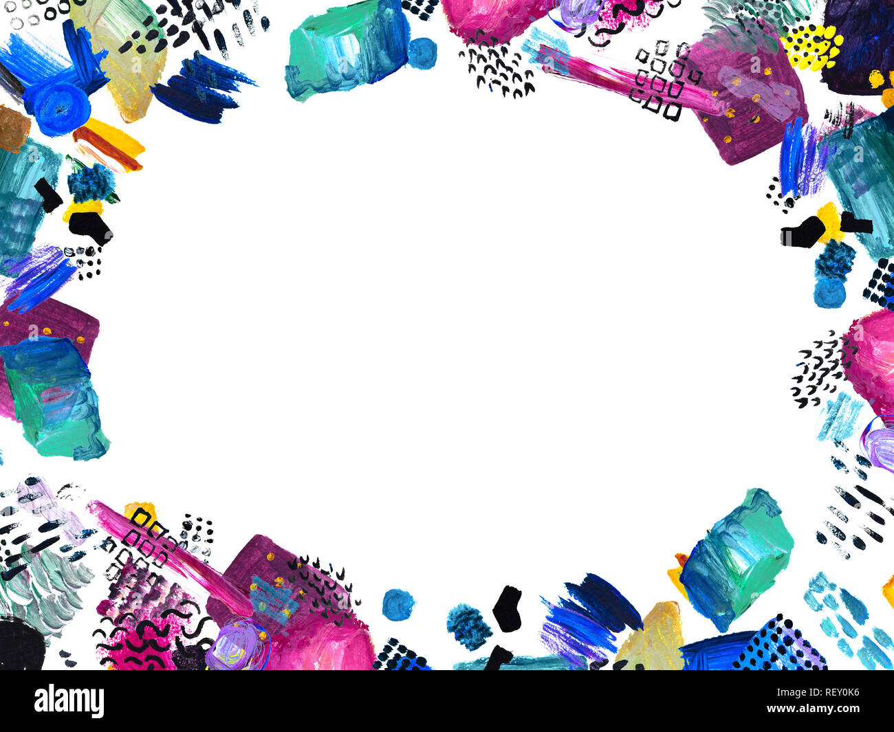 Hand drawn border and place for your text Stock Photo - Alamy