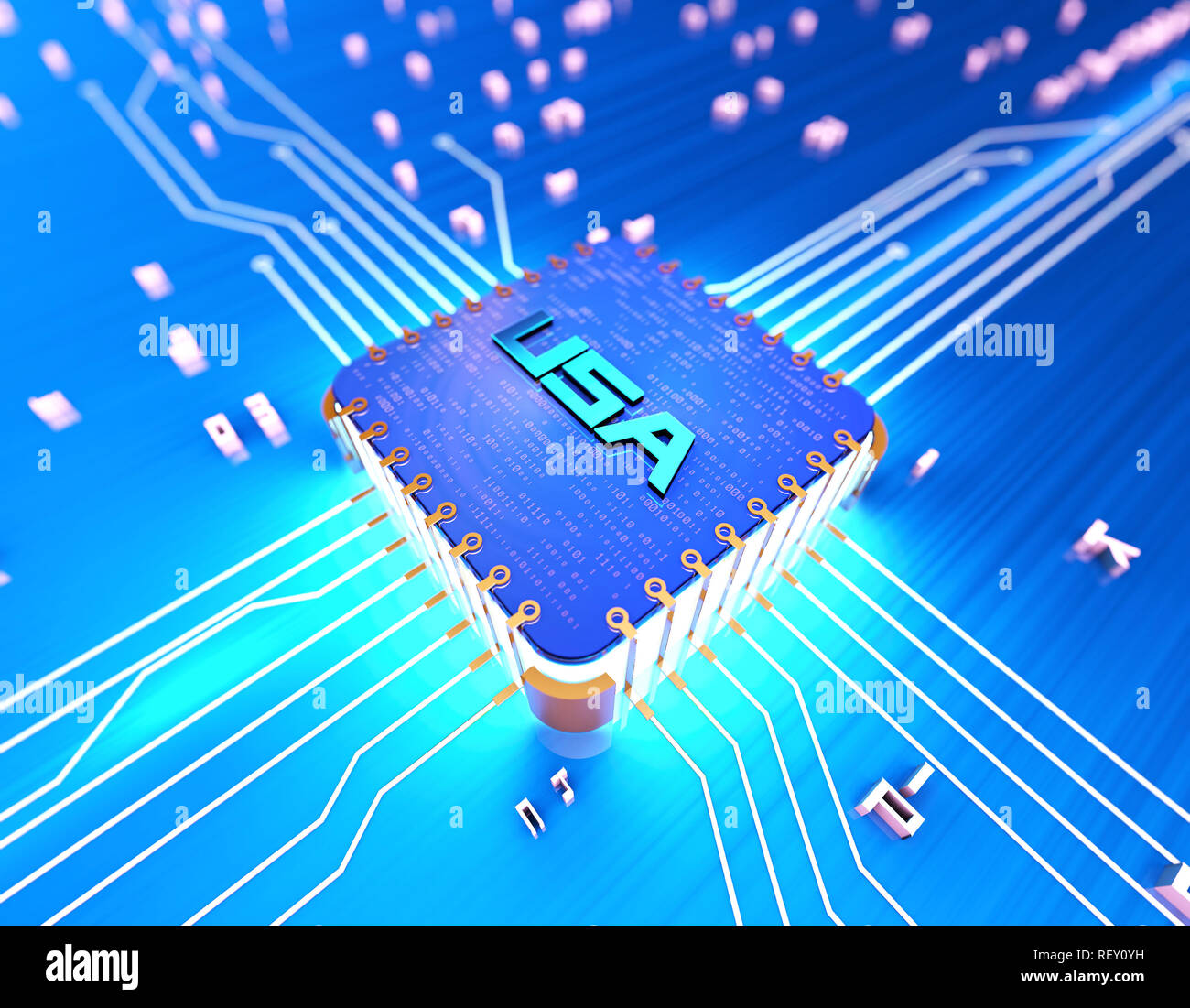 Human digital technology, US chip core, network data transmission Stock ...