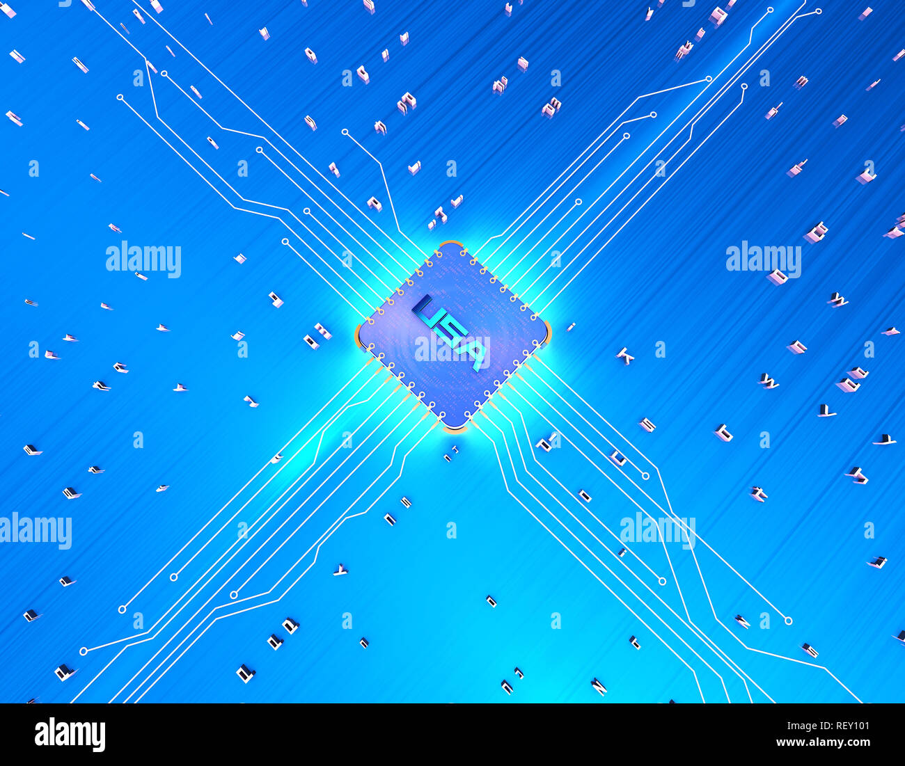 Human digital technology, US chip core, network data transmission Stock ...