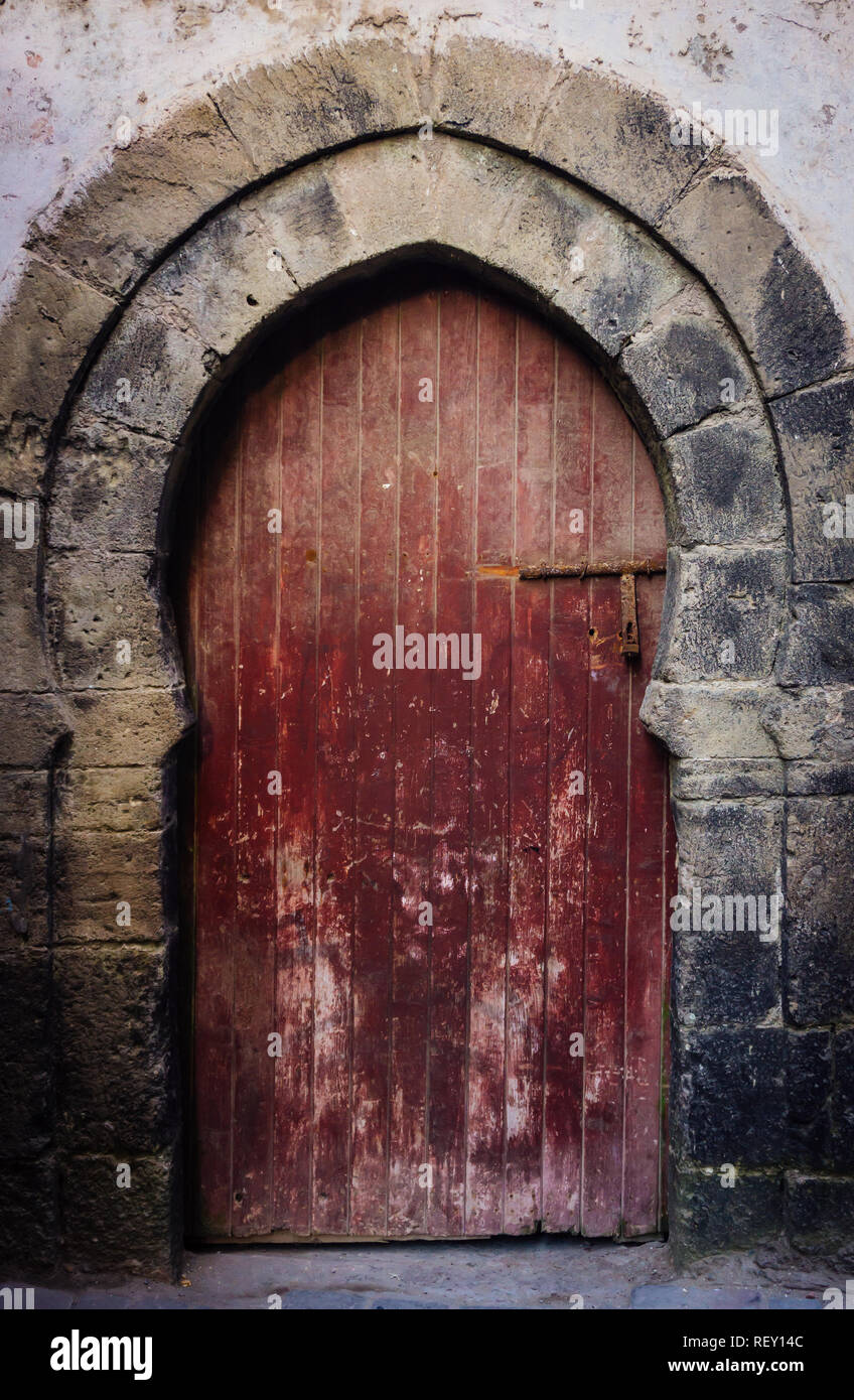 Arabic door in Morocco (Marrakesh). Traditional oriental style and ...