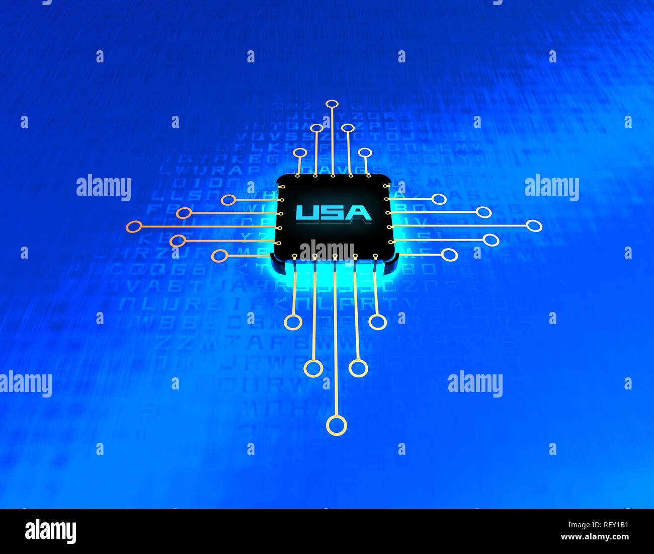 Human digital technology, US chip core, network data transmission Stock ...