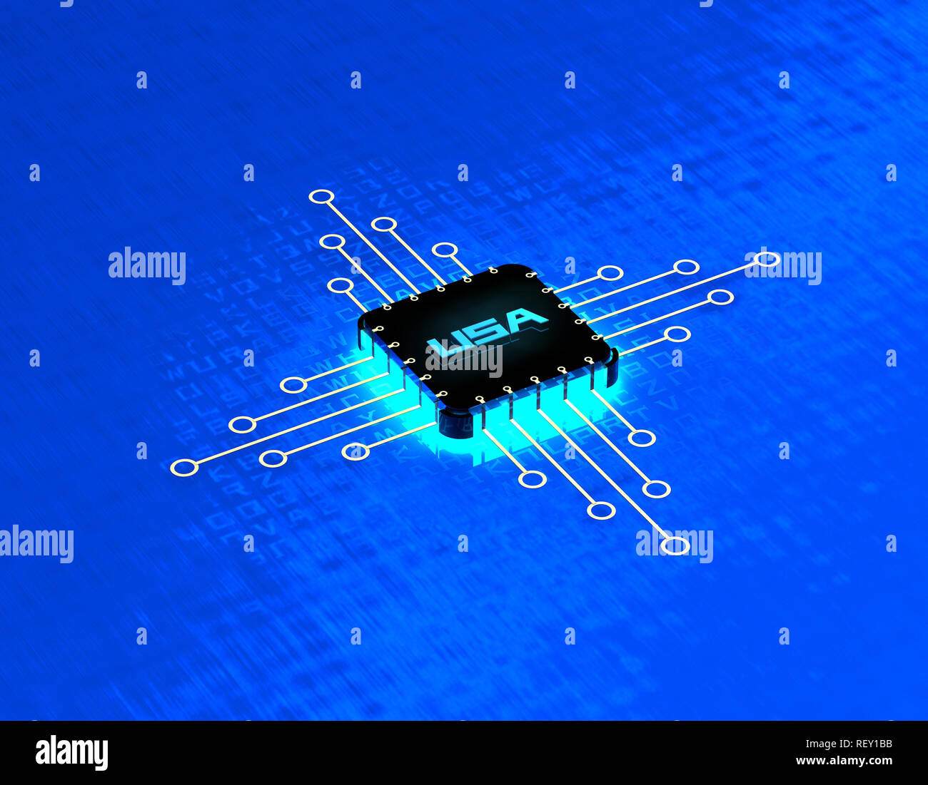 Human digital technology, US chip core, network data transmission Stock ...