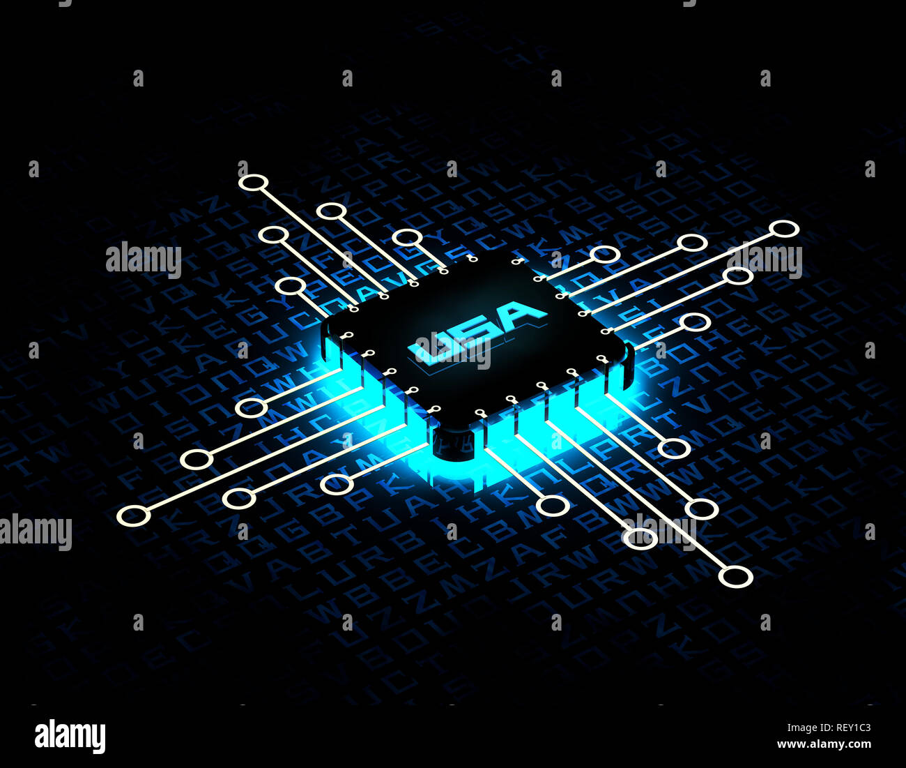 Human digital technology, US chip core, network data transmission Stock ...