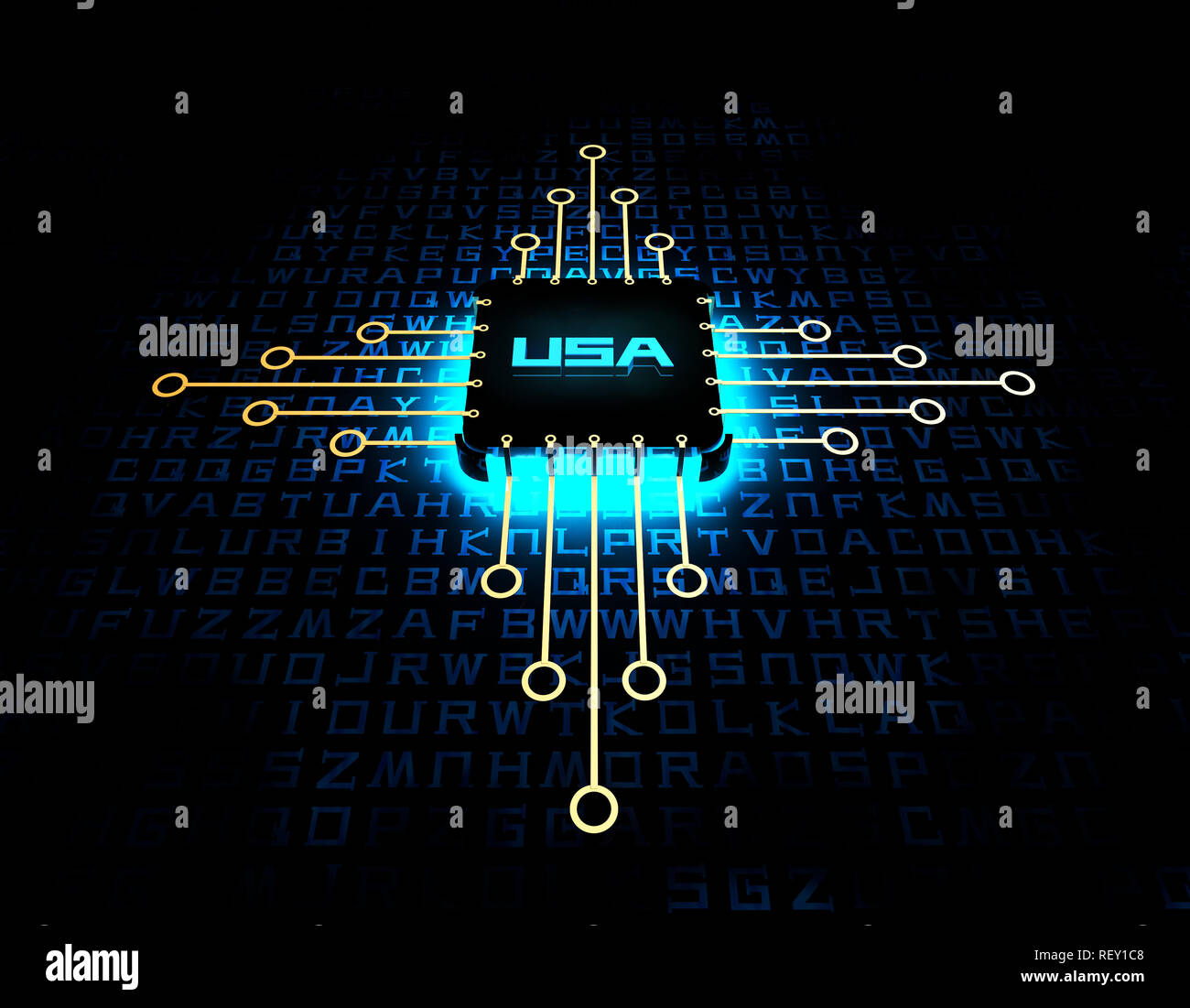 Human digital technology, US chip core, network data transmission Stock ...