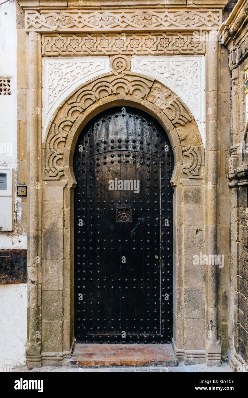 Arabic door in Morocco (Marrakesh). Traditional oriental style and ...