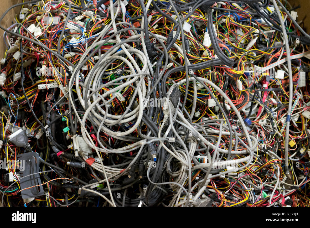 Computer trash waste recycle technological electronic waste awaiting to ...