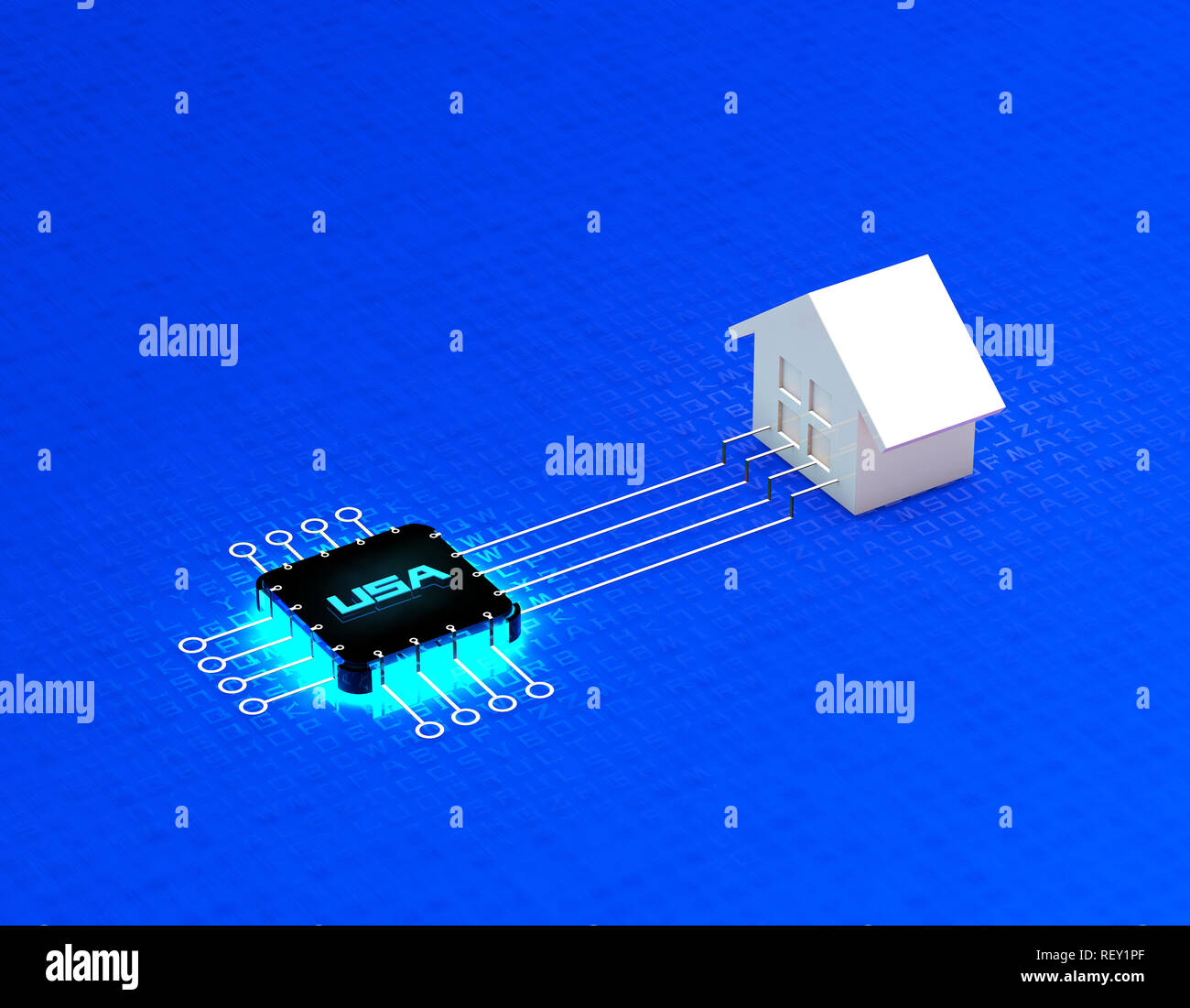 Human digital technology, US chip core, network data transmission Stock ...