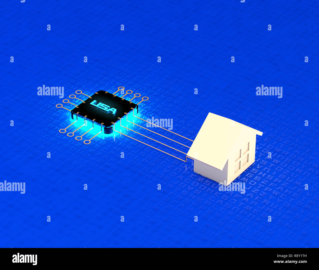 Human digital technology, US chip core, network data transmission Stock ...
