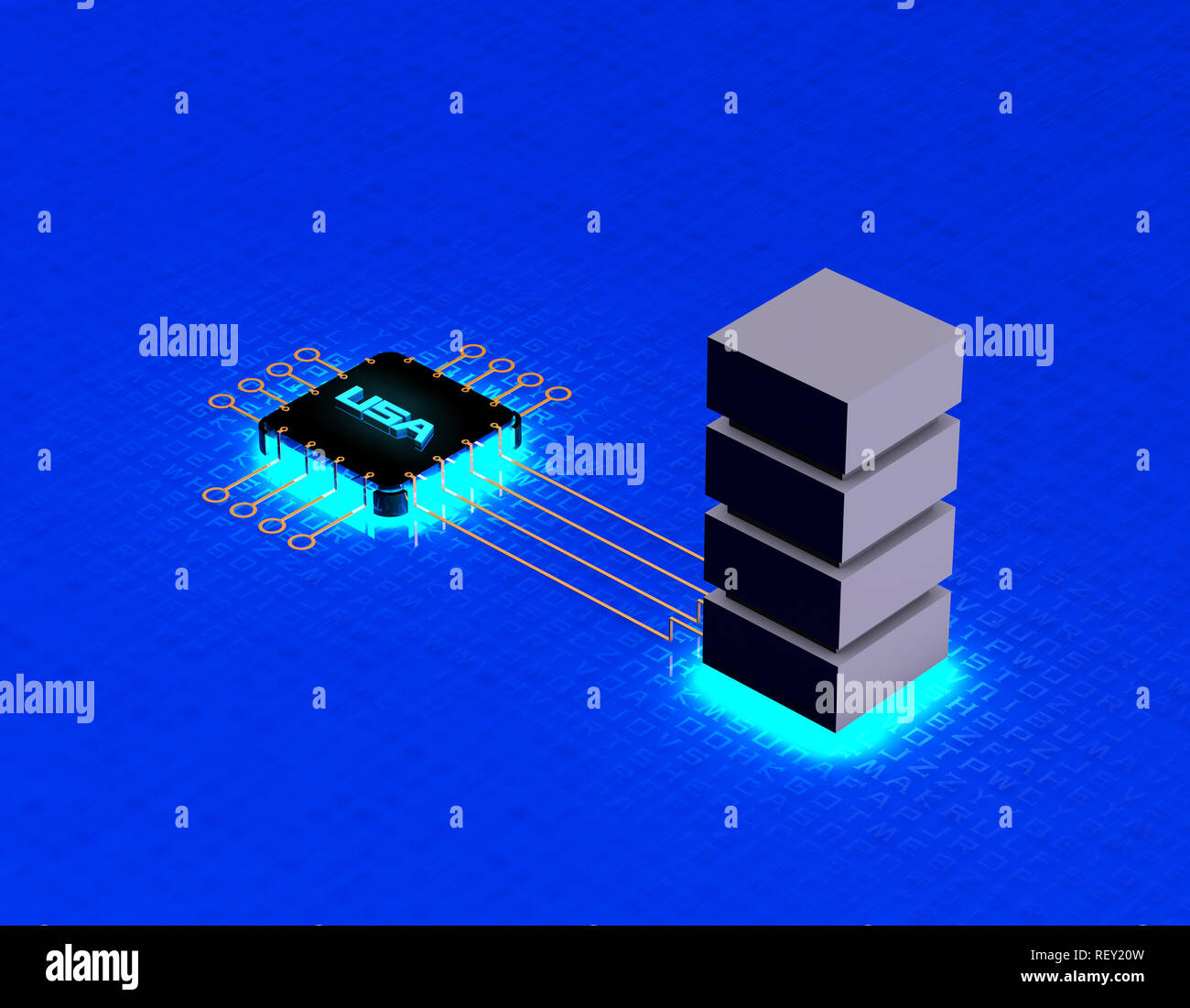 Human digital technology, US chip core, network data transmission Stock ...