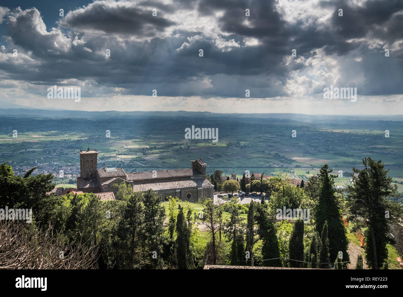 Cortona church facade hi-res stock photography and images - Alamy