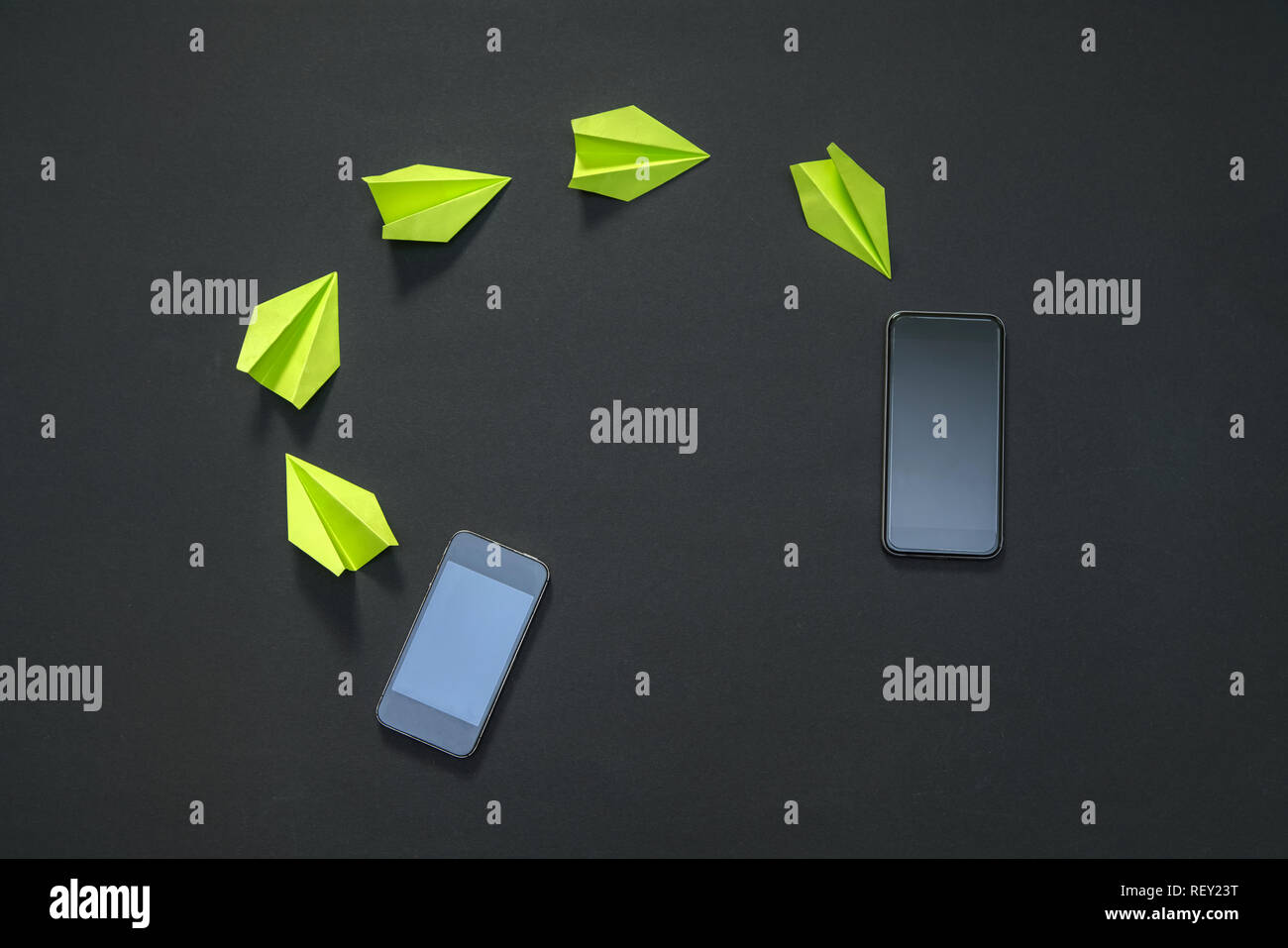 Share and send media files between phones. Paper planes, letter sent ...