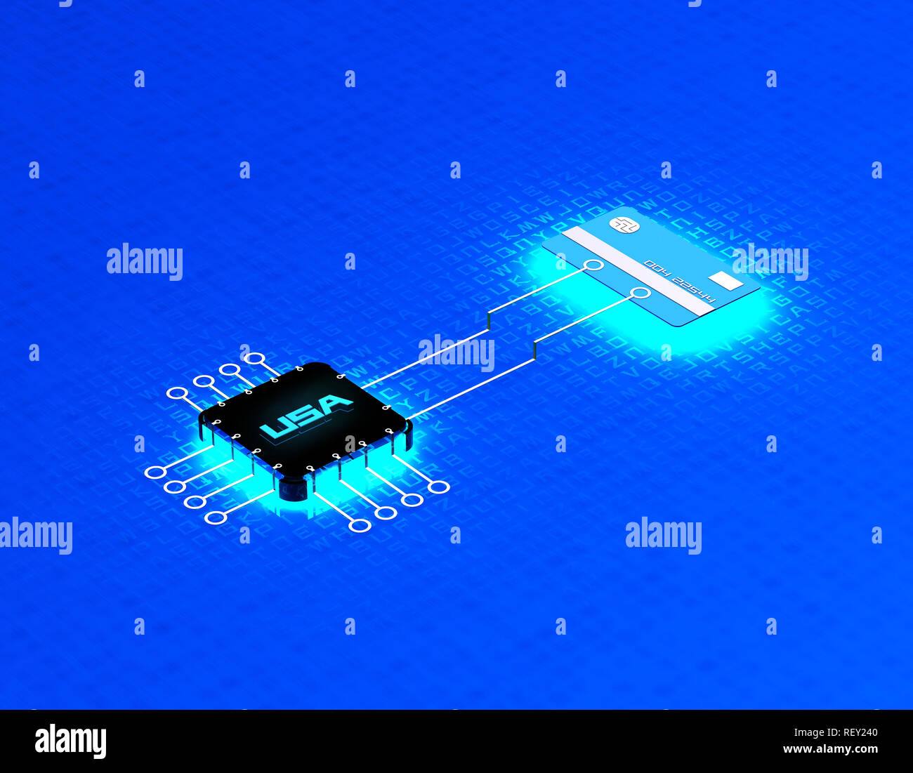 Human digital technology, US chip core, network data transmission Stock ...