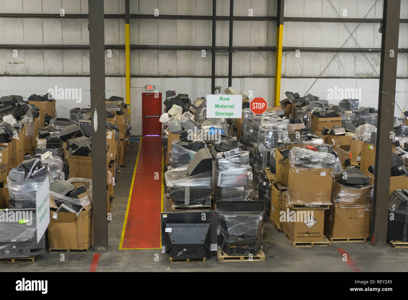 Computer trash waste recycle technological electronic waste awaiting to ...