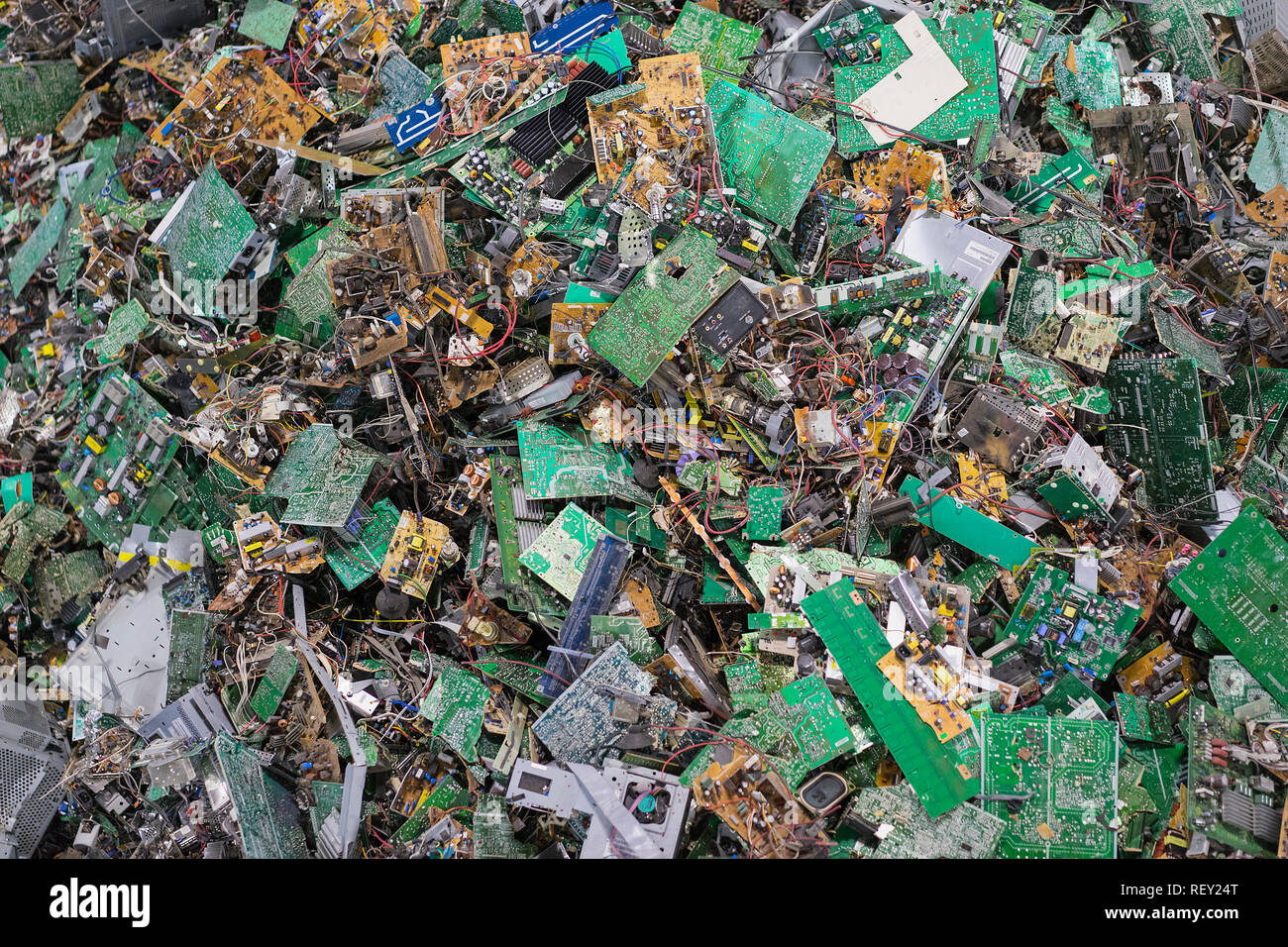 Computer trash waste recycle technological electronic waste awaiting to ...