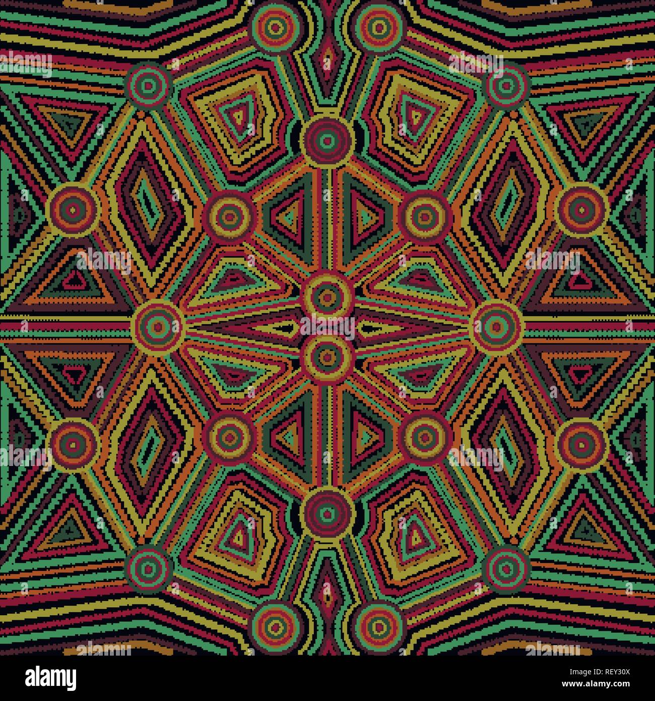Australian Aboriginal Art. Point Art. Geometric pattern. Seamless ...