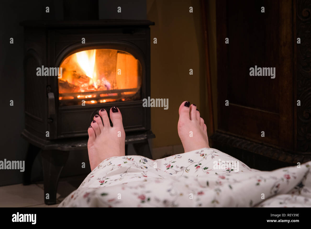 Sitting By The Fireside Stock Photos & Sitting By The Fireside Stock ...