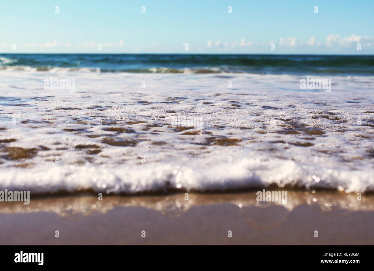 Watch the waves roll through Stock Photo - Alamy