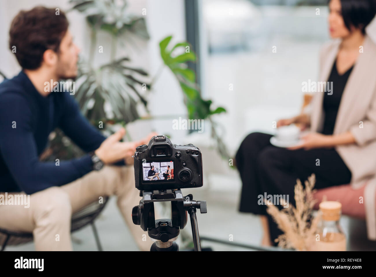Colleagues working in recording hi-res stock photography and images - Alamy