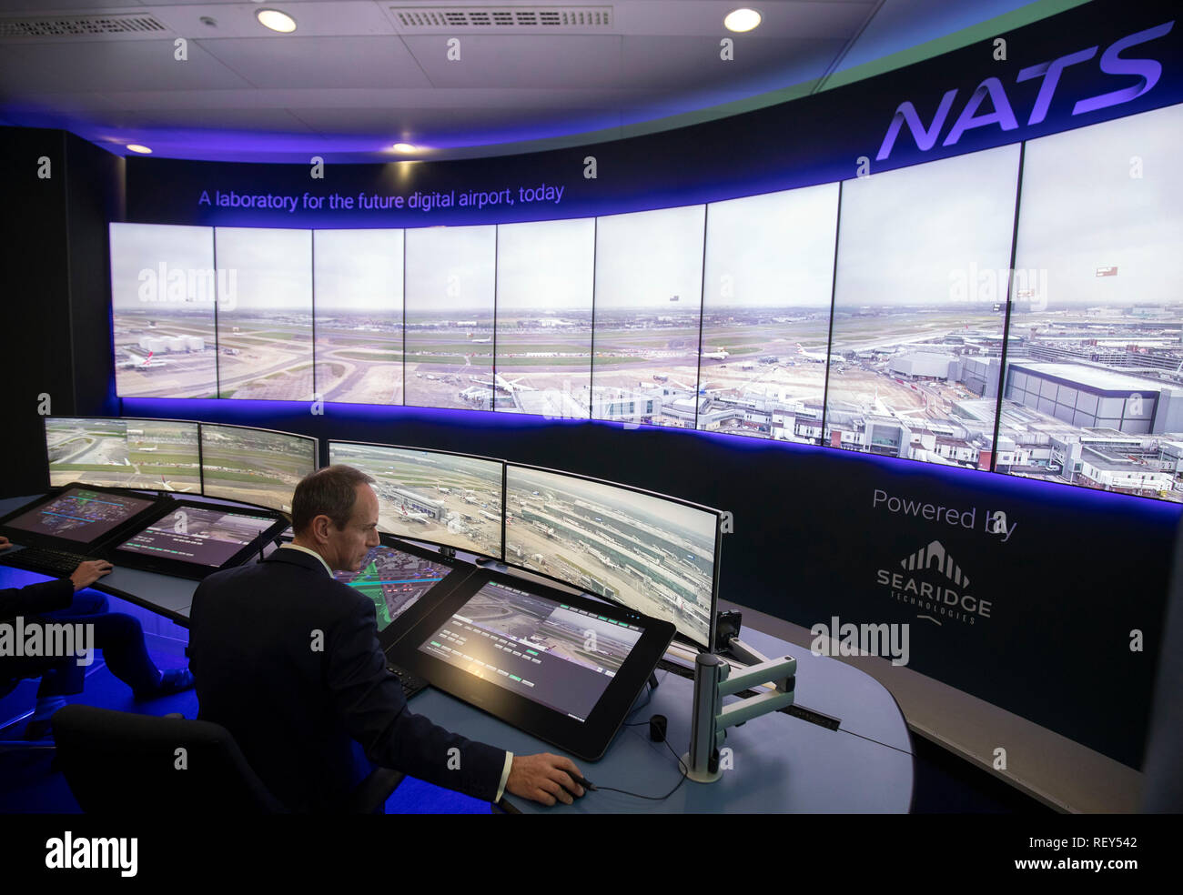 A members of NATS staff trials new Digital technology unveiled at ...