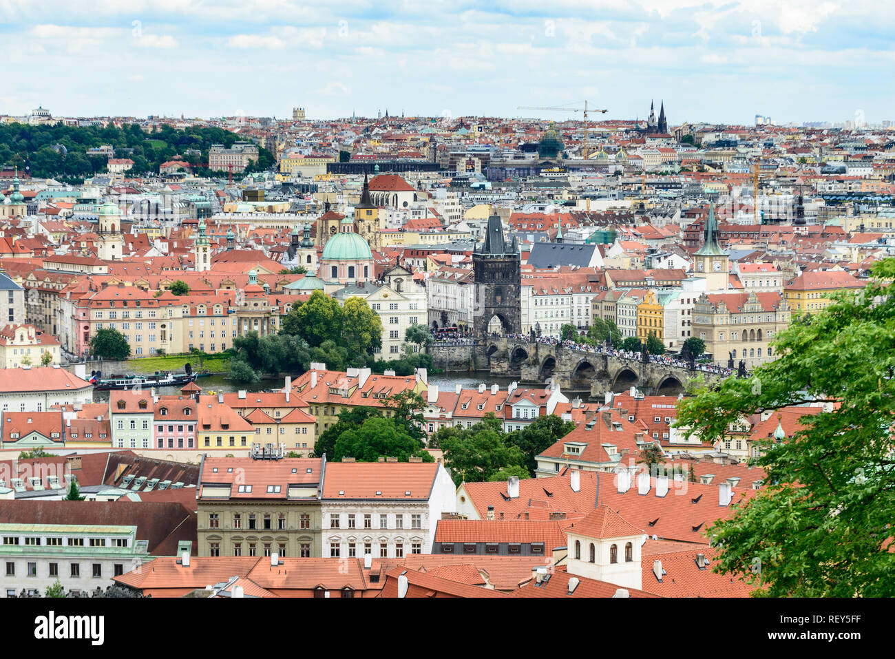 Amazing Prague Landscape taken from the Prague Castle Complex. In the ...