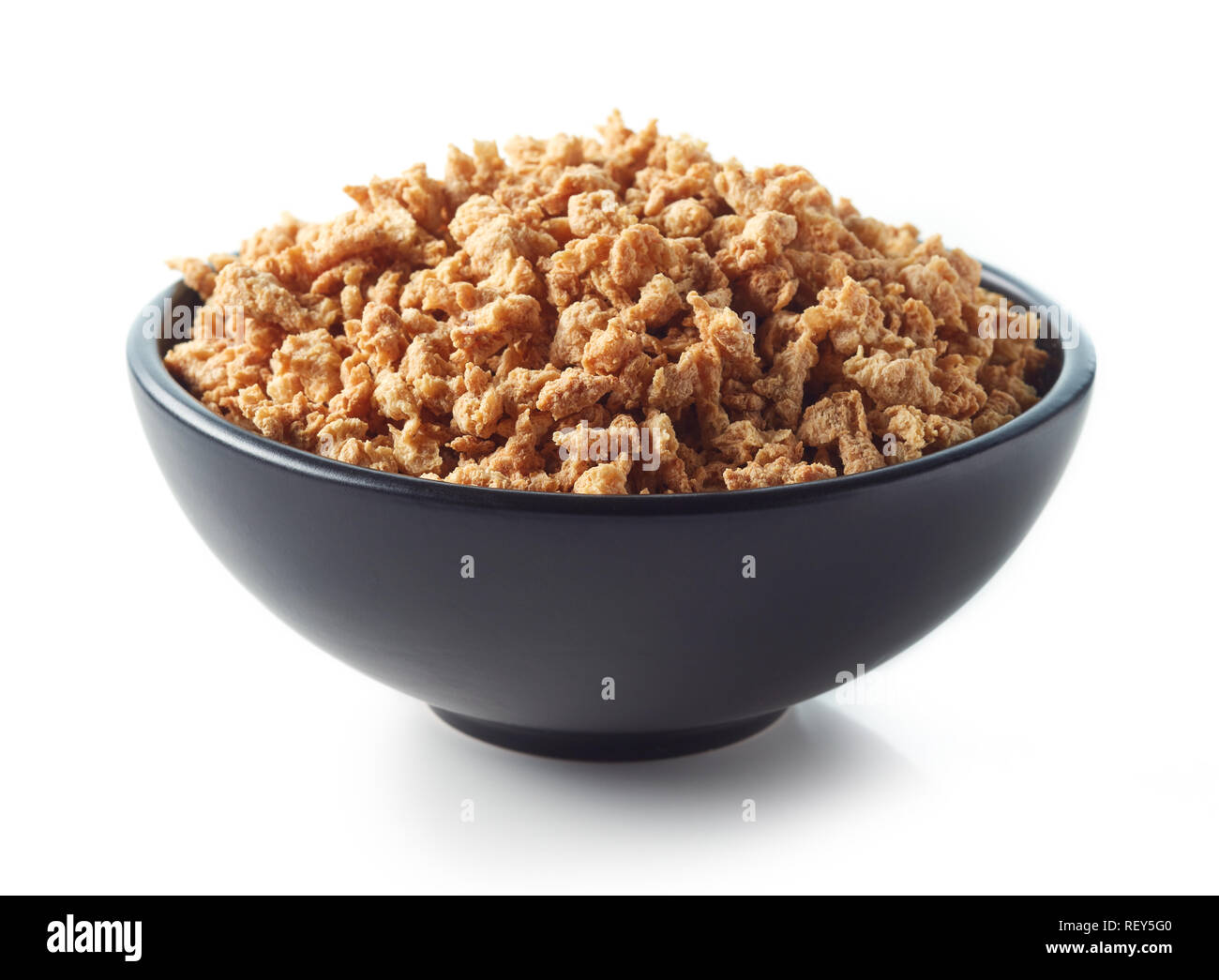 Bowl of soya chunks isolated on white background Stock Photo - Alamy