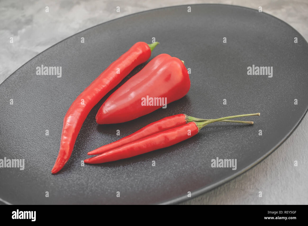 Varieties of chili pepper hi-res stock photography and images - Alamy