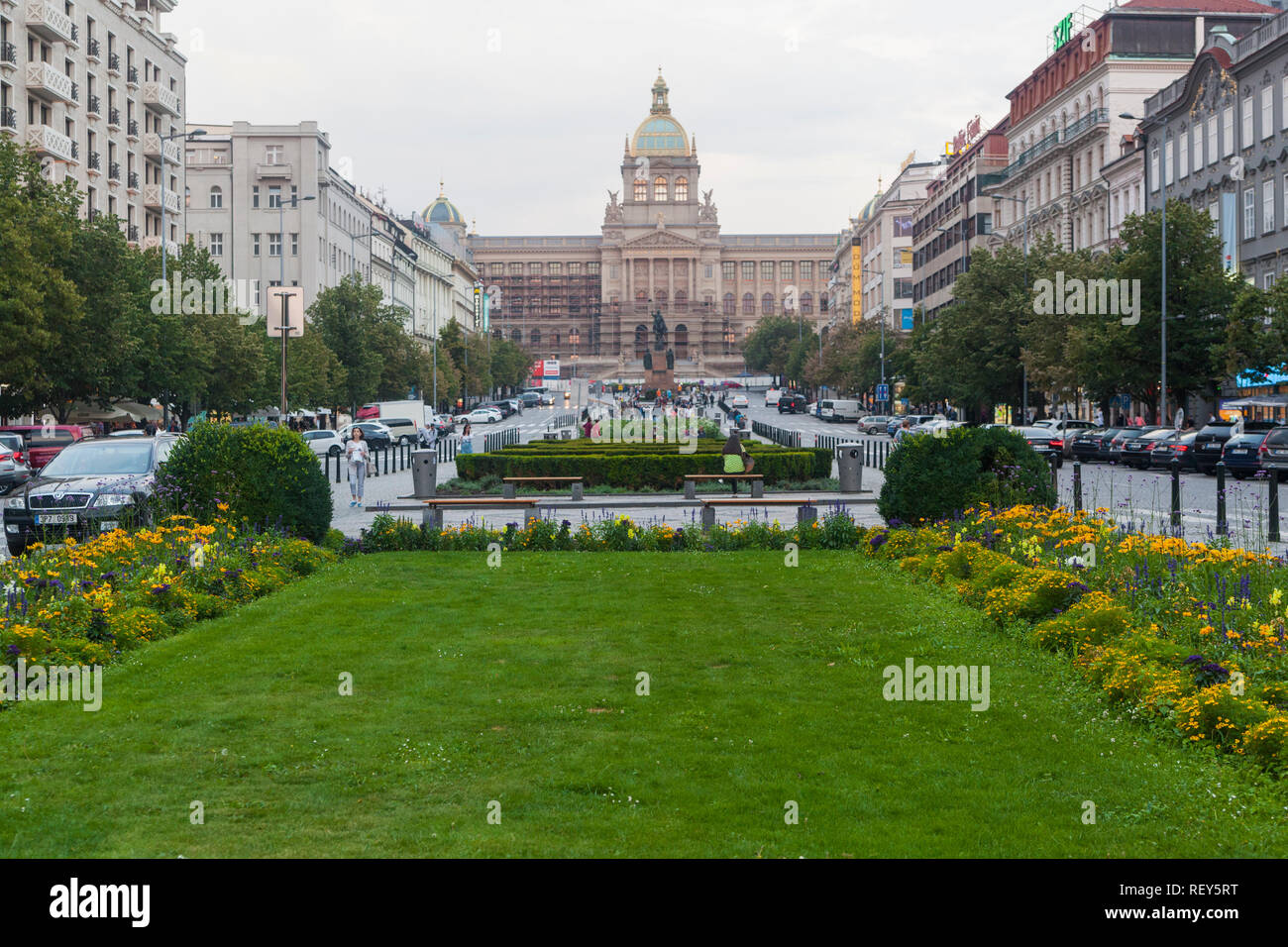 Prague, Czech Republic - July 16 2018: A National Gallery, Statue of ...