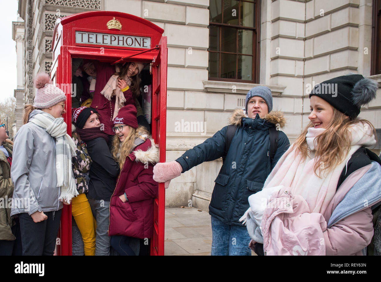 A group of Polish tourists have fun by trying to see how many of them ...